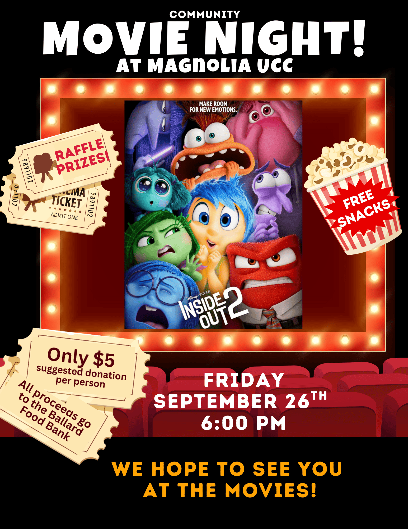Community Movie Night – Inside Out 2 – Magnolia UCC